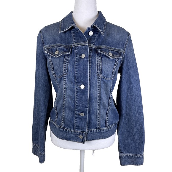 GAP | Jackets & Coats | Vintage Gap Denim Womans Trucker Jacket Stretch ...